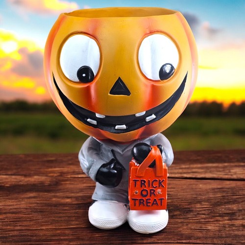 Martha Stewart Halloween Deep Candy Dish Door Greeter JOL Pumpkin Sound ...