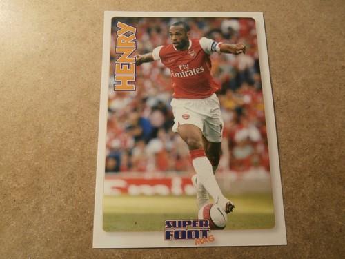 THIERRY HENRY (ARSENAL), RARE FOOTBALL ROOKIE CARD SUPERFOOT MAG (JT29 ...