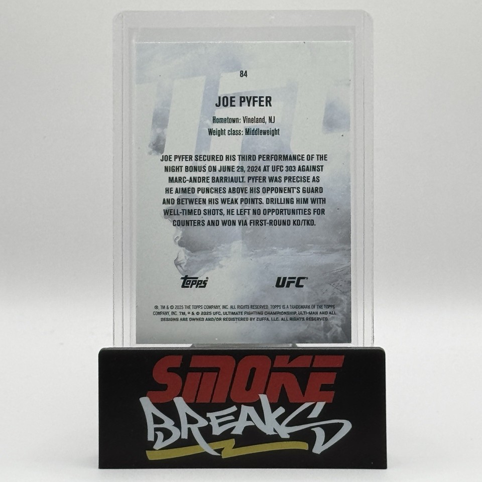2025 Topps Knockout UFC Joe Pyfer Black 10/10 #84 | eBay