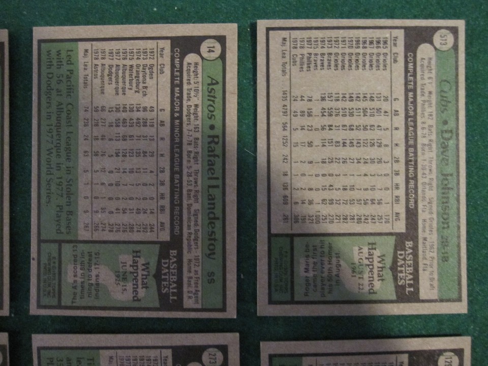 1979 Topps (12) Diff w/ Davey Johnson More Baseball Card Lot EX-NM | eBay