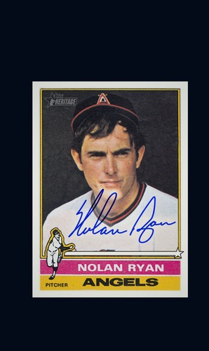2025 Topps Heritage NOLAN RYAN Auto Real One Signatures LA ANGELS ...
