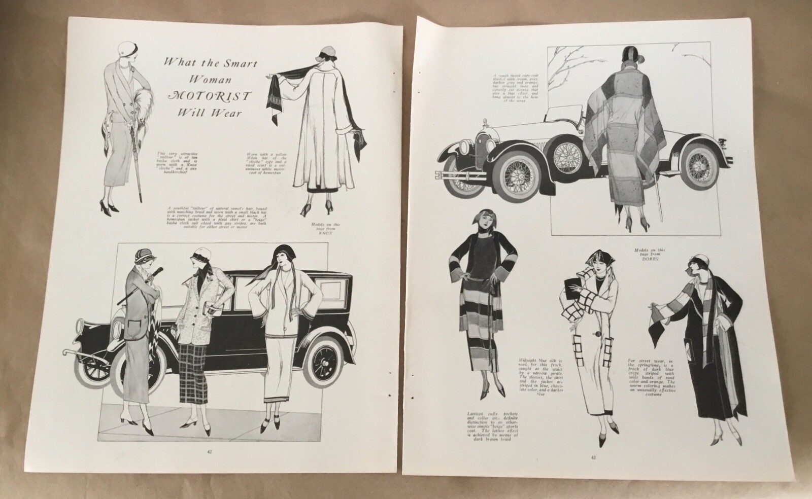 Motorist Fashion pictorial 1924 orig vintage print ad 1920s illus auto ...