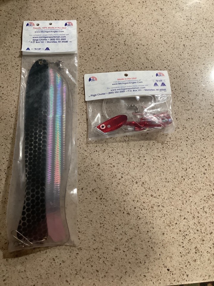 2 Vintage Cpt. John King’s Black Mamba Meat Rig Flasher/3 Fly Meat Rigs ...