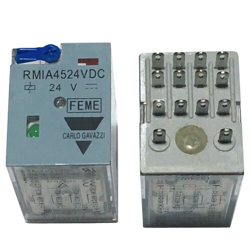 2Pcs CARLO GAVAZZI RMIA4524VDC 24VDC Intermediate Relay 5A 250VAC ...