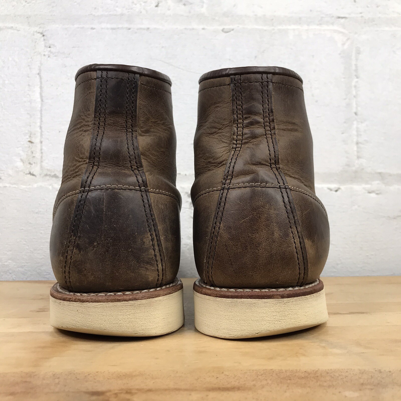 Red Wing Heritage Concrete Rough Tough Leather MOC Toe Grey BOOTS 4548 ...