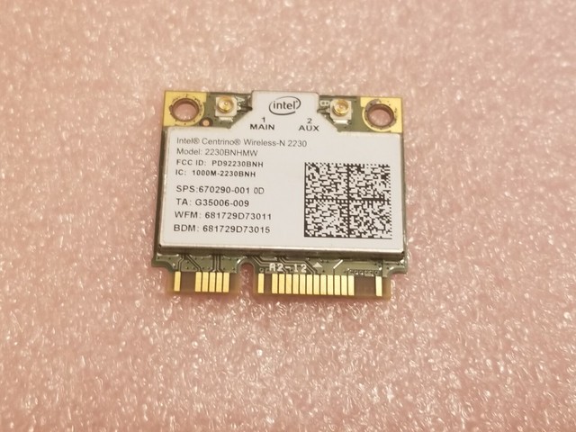 HP Envy Dv4 14" Genuine Laptop Wireless WiFi Card 2230bnhmw 670290-001 ...
