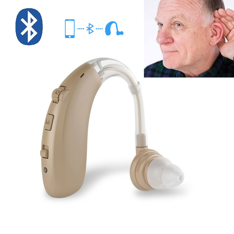NEW Bluetooth Digital Hearing Aid Ear Behind Kit BTE Sound Voice ...