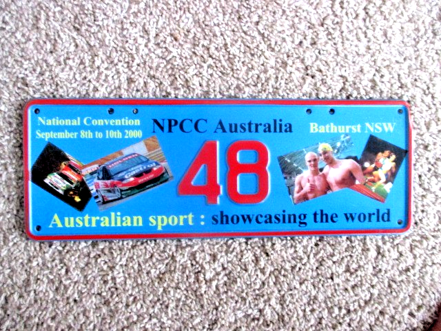 NSW -BATHURST NUMBER PLATE COLLECTORS CLUB CONVENTION - 2000 PLATE # 48 ...