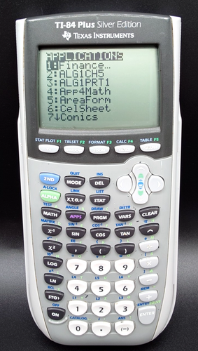 Texas Instruments TI-84 Plus Silver Edition Graphing Calculator w/Cover ...