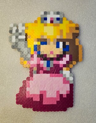 Princess Peach Toadstool Peace Super Mario RPG Pixel Art Perler Bead ...