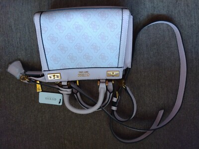 14"×10" New Guess Tote Hand Bag. Magnetic Outside Closer With Zipper On ...