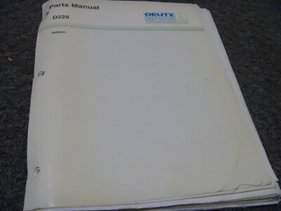 Deutz MWM D229 Diesel Engine Parts Catalog Manual Book PN 9998051 | eBay