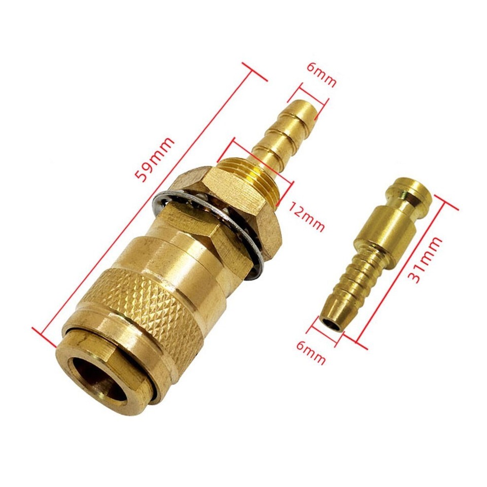 8mm Inner Diameter Quick Connector for Gas and Water Hose Brass ...
