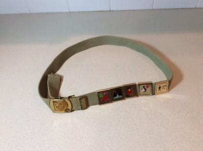 Vintage Cub Boy Scout BSA Belt with Loops Clip Holder First Aid ...