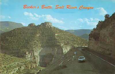 Postcard Becker's Butte, Famous Salt River Canyon PETLEY VTG ME4. | eBay