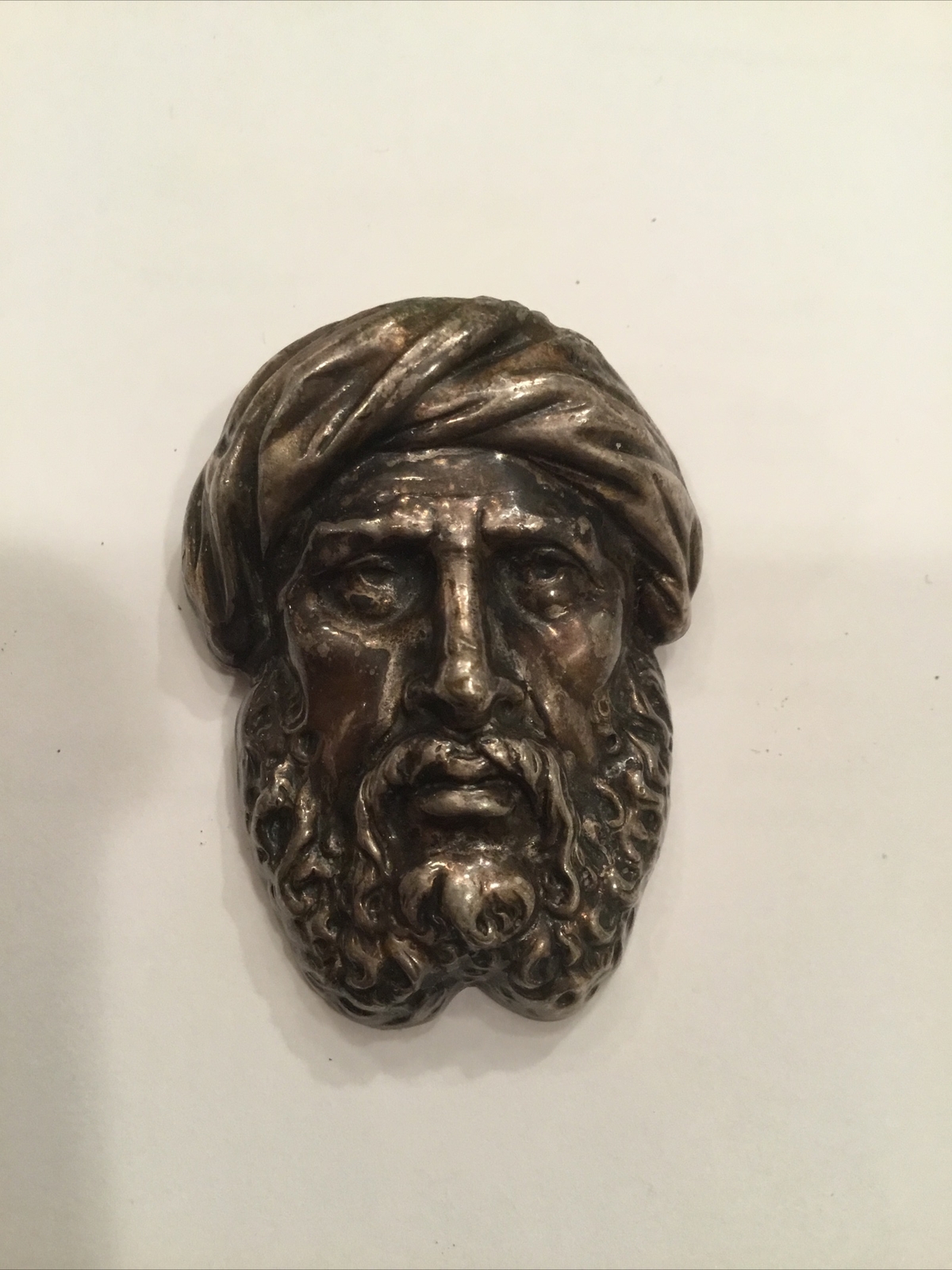 Joseff of Hollywood Turban Man Pin / Brooch Rare Silv… - Gem