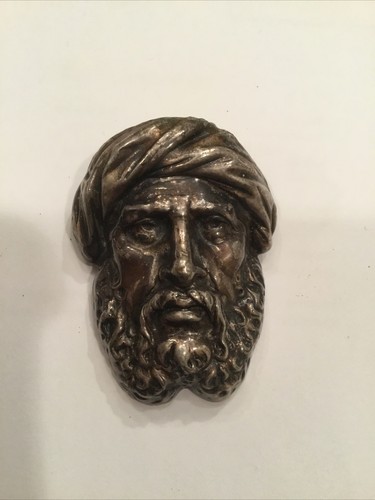 Joseff of Hollywood Turban Man Pin / Brooch Rare Silv… - Gem