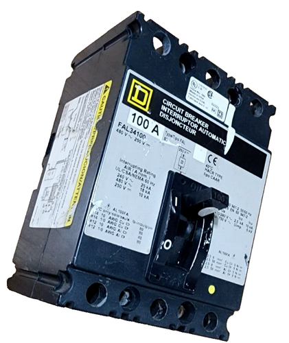 Square D FAL34100 Circuit Breaker 100 Amp, 480 Volt, 3 Pole | eBay