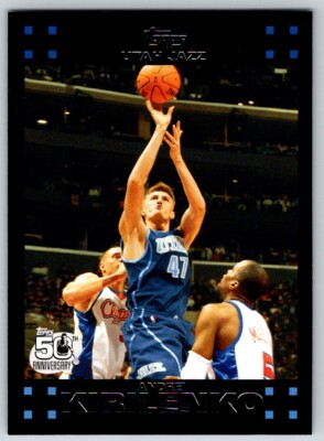 2007-08 TOPPS 2007-08 BLACK 50TH ANNIVERSARY ANDREI KIRILENKO UTAH JAZZ ...