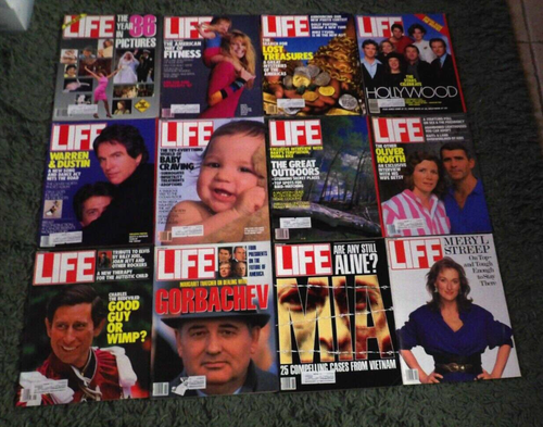LOT 12 1987 LIFE Magazine Jan Feb Mar April May June July Aug Sept Oct ...