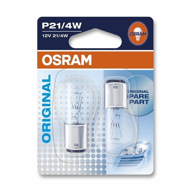 OSRAM Original 12v P21/4w Halogen Auxiliary Lights 7225-02b in Double ...