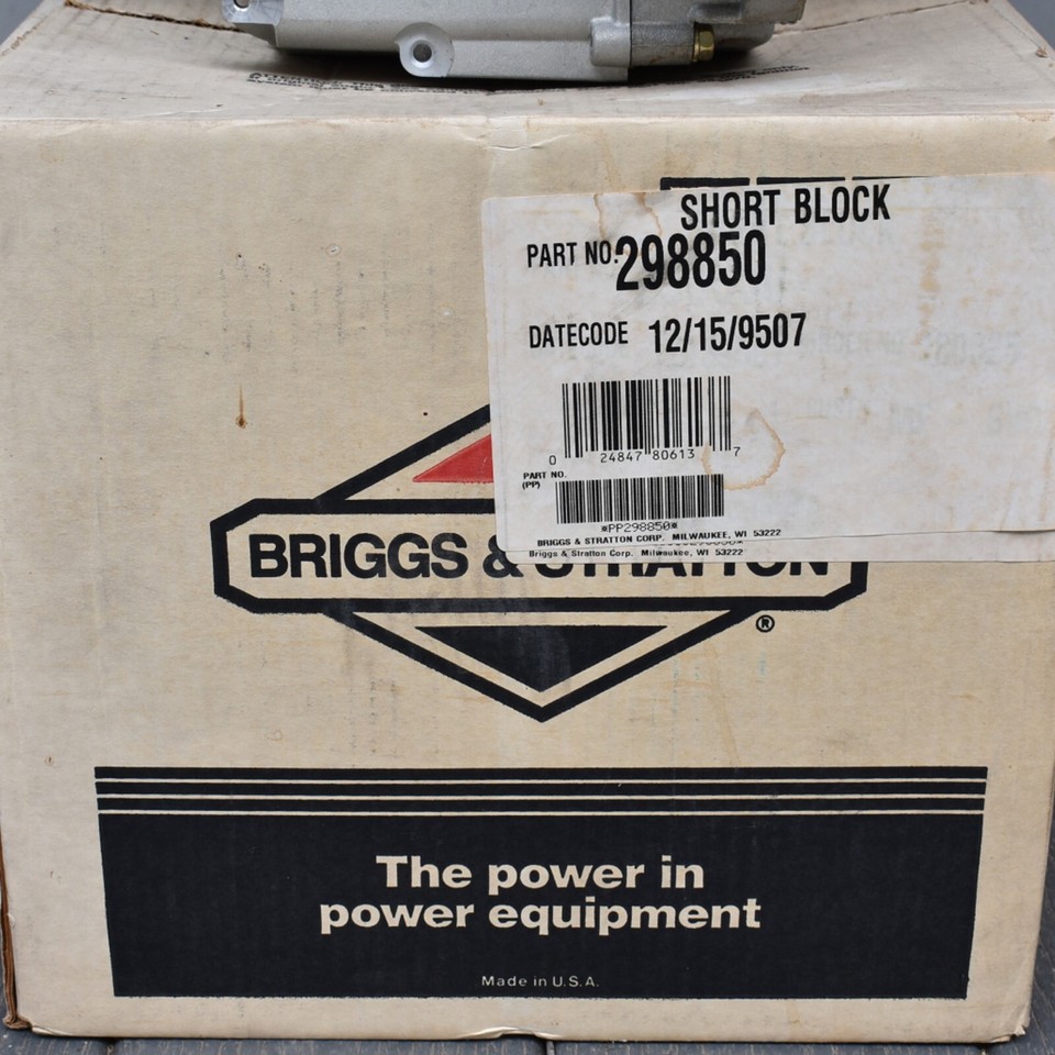 Briggs and Stratton Short Block 298850 Engine Motor | eBay