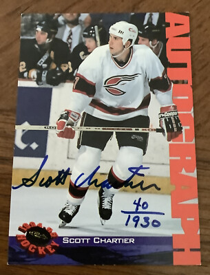 1994 Classic Autographs Scott Chartier Autograph 40/1930 | eBay