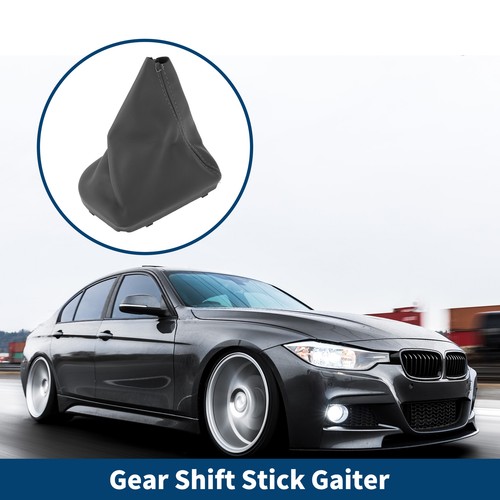 1 Pc Car Gear Shift Stick Gaiter Grey Leather for BMW E60 E61 2004-2008 ...