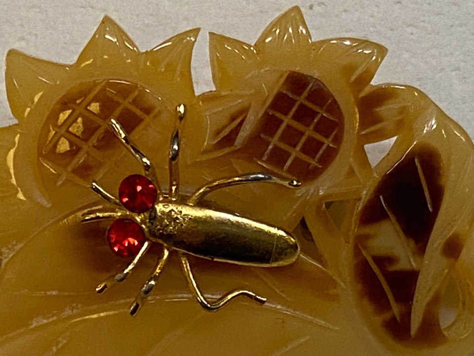 Vintage Bakelite Brass Firefly Pin Brooch 1930-1950s | eBay