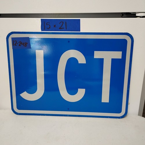 Street Traffic Road Highway Sign JUNCTION Blue JCT 21"X 15" 12-248 | eBay