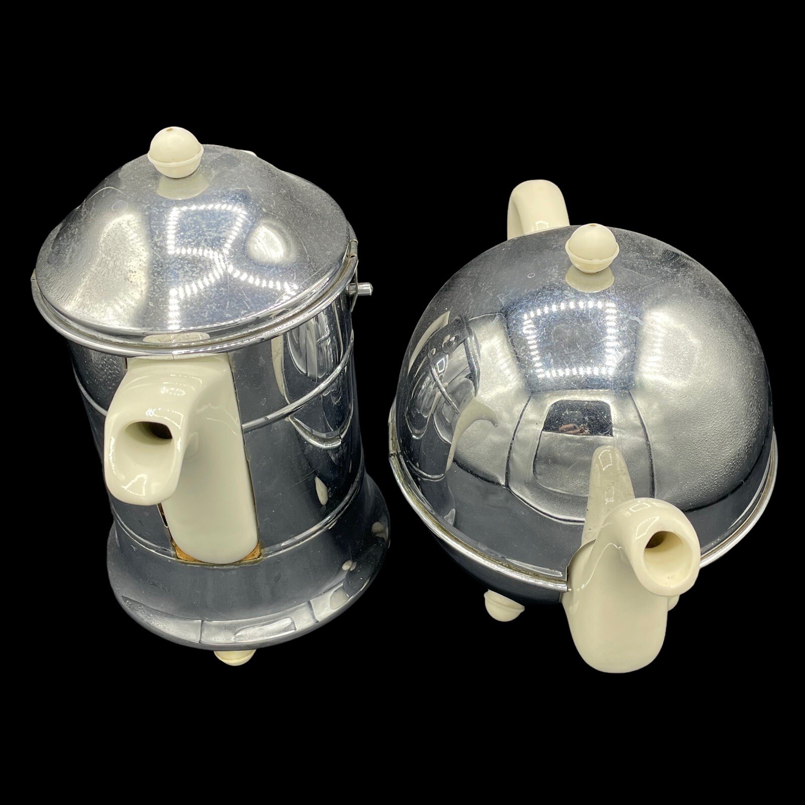 VTG Everhot PBB Mid Century Coffee Pot Tea Pot Creamer Sugar Chrome ...