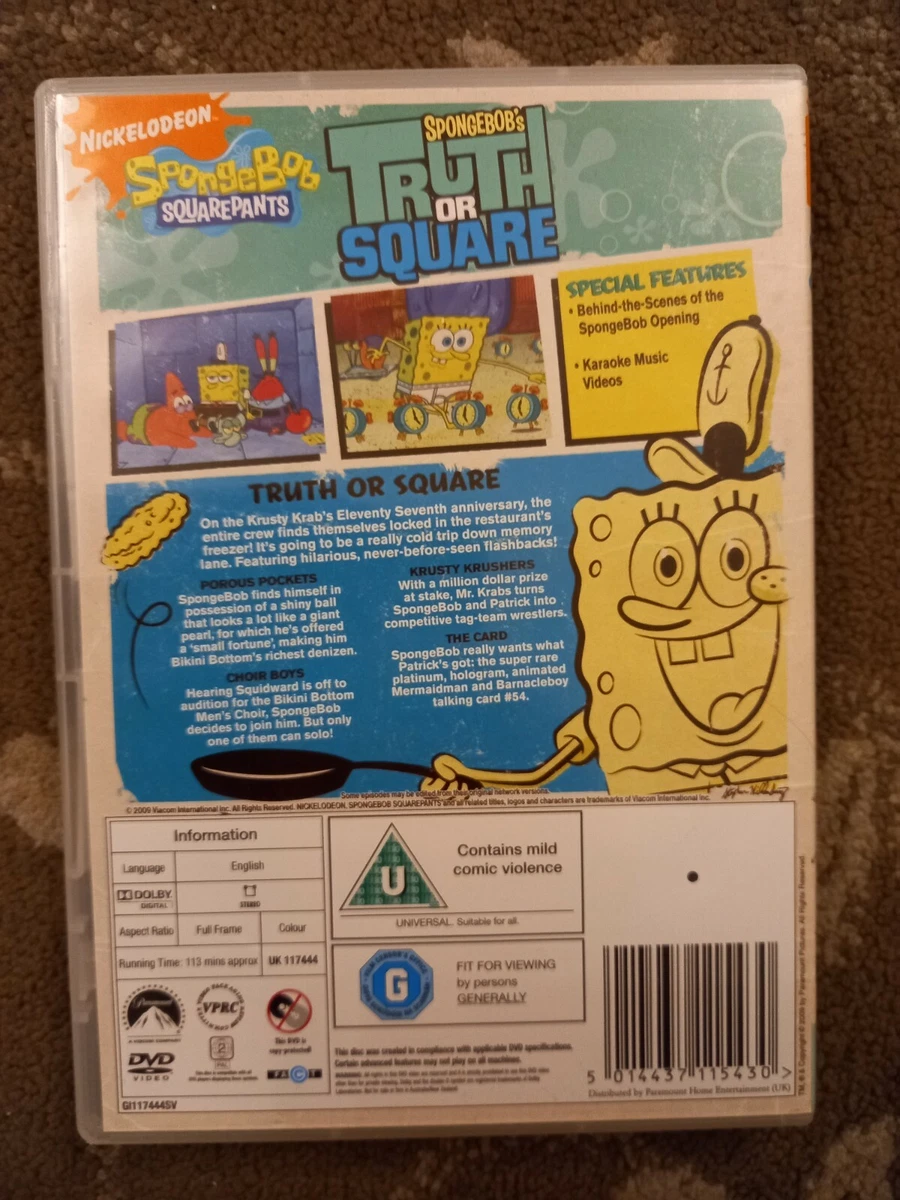 Spongebob Truth Or Square: Spongebob Squarepants DVD, 40% OFF