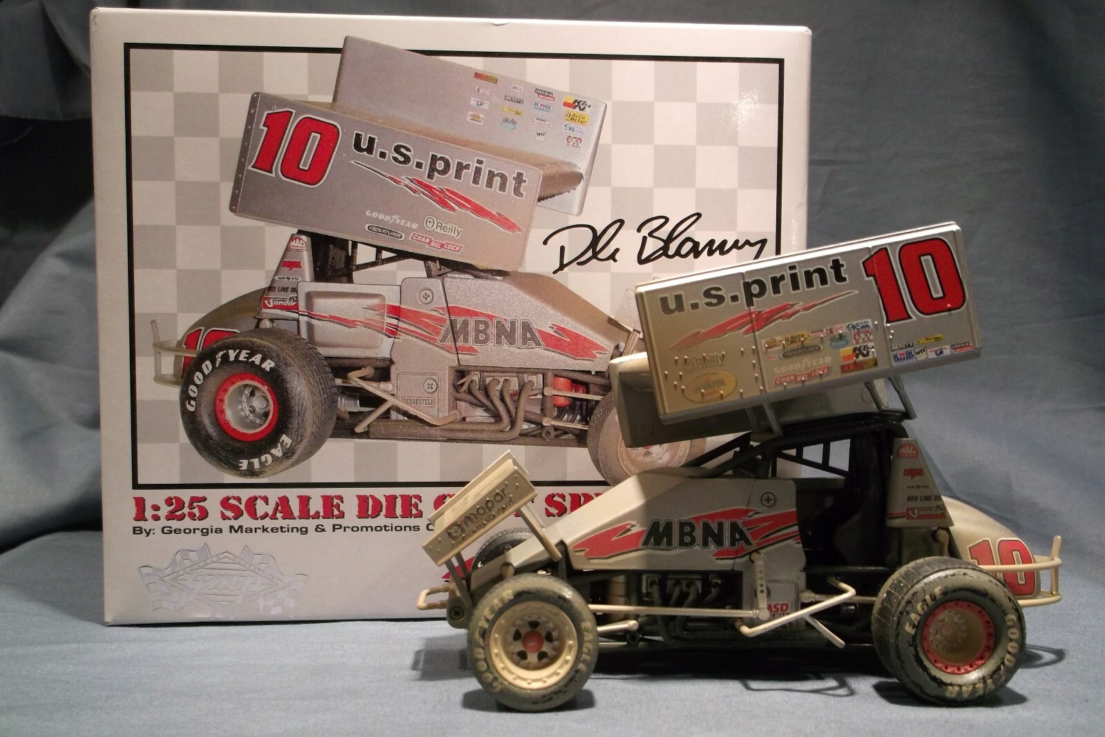 2001 DALE BLANEY # 10 RACED DIRTY VERSION U S PRINT MBNA R&R 1:25 ...