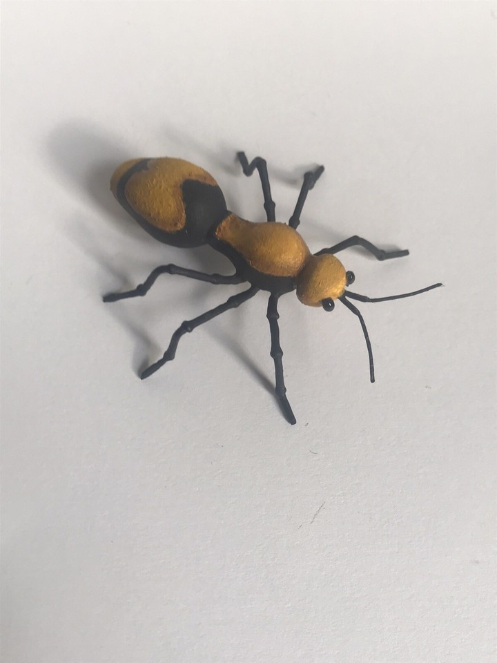 Handmade Hand-painted 3" Gold Velvet Ant Cow Killer Insect Figurine ...