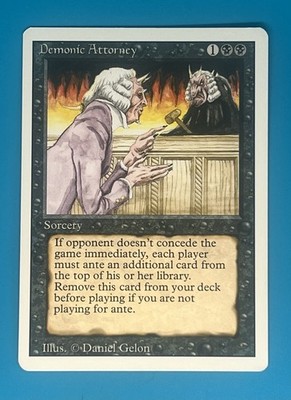 Magic The Gathering Revise Edition Demonic Attorney | eBay