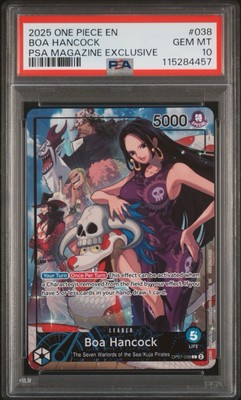 💎PSA 10 Gem Mint 038 BOA HANCOCK 2025 ONE PIECE PROMOS PSA MAGAZINE ...