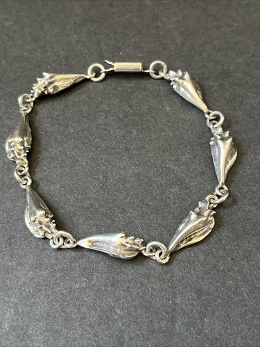 Sterling Silver Seashell Bracelet From Mexico 925. 7” Wrist | eBay