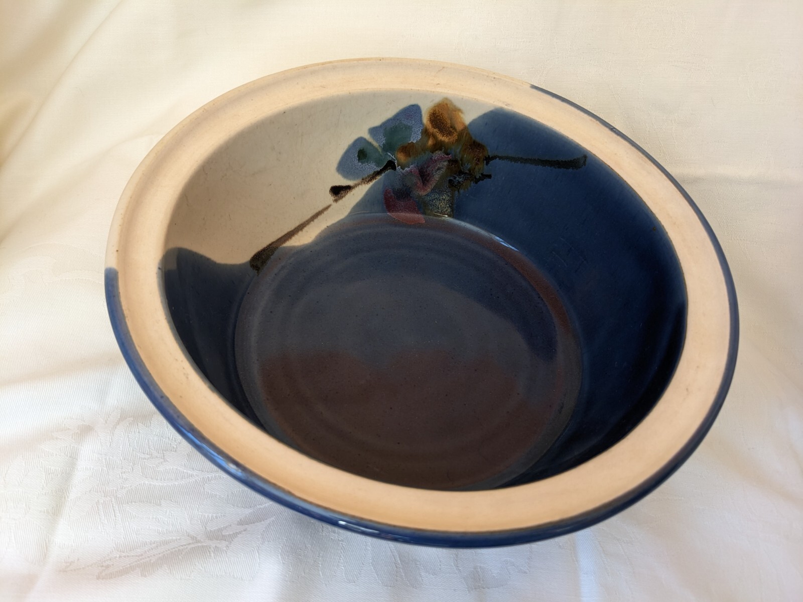 Art Pottery Studio Made Charming Ken Follette Pottery Blue/White Bowl ...