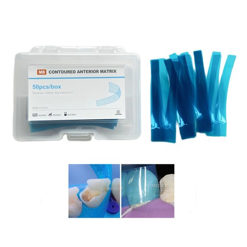 Dental Blue Strip M8 Contoured Anterior Matrix Restoration Matrices 0 ...