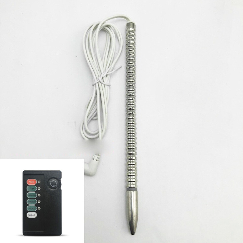 Male Electric E-stim Stretcher Urethral Sounding Rod Penis Plug Dilator ...