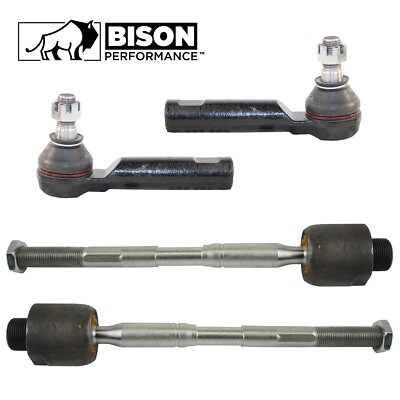 Bison Performance 4pc Inner & Outer Steering Tie Rod End Kit For Toyota ...