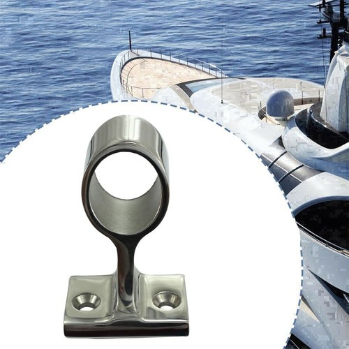 Railing base Yacht Bracket Tube Boat Hand Rail Stanchion Marine Railing ...