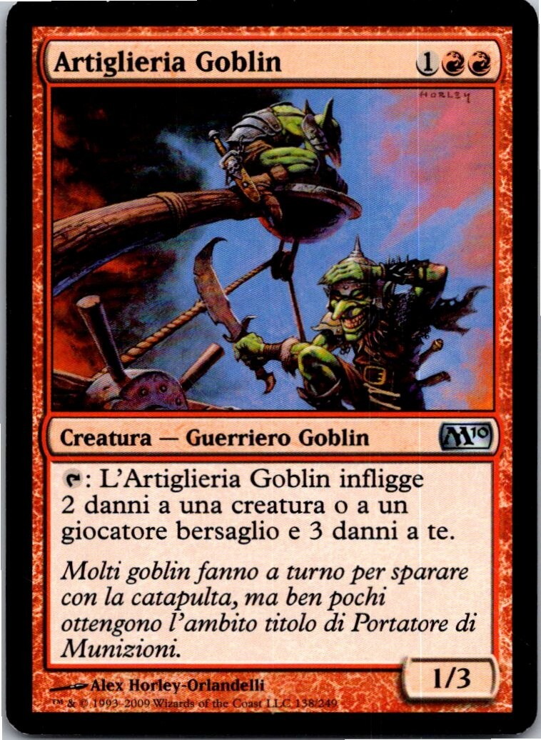Magic the Gathering Goblin Artillery Core Set 2010 M10 Italian x1 MTG ...