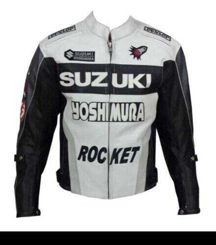 SUZUKI JACKET SUZUKI LEATHER JACKET MOTORCYCLE COWHIDE LEATHER ...
