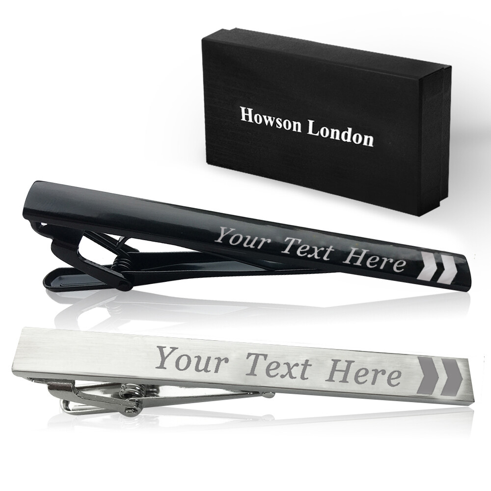 Personalised Tie Clip Engraved Tie Pin for Dad Husband Bestman Wedding ...