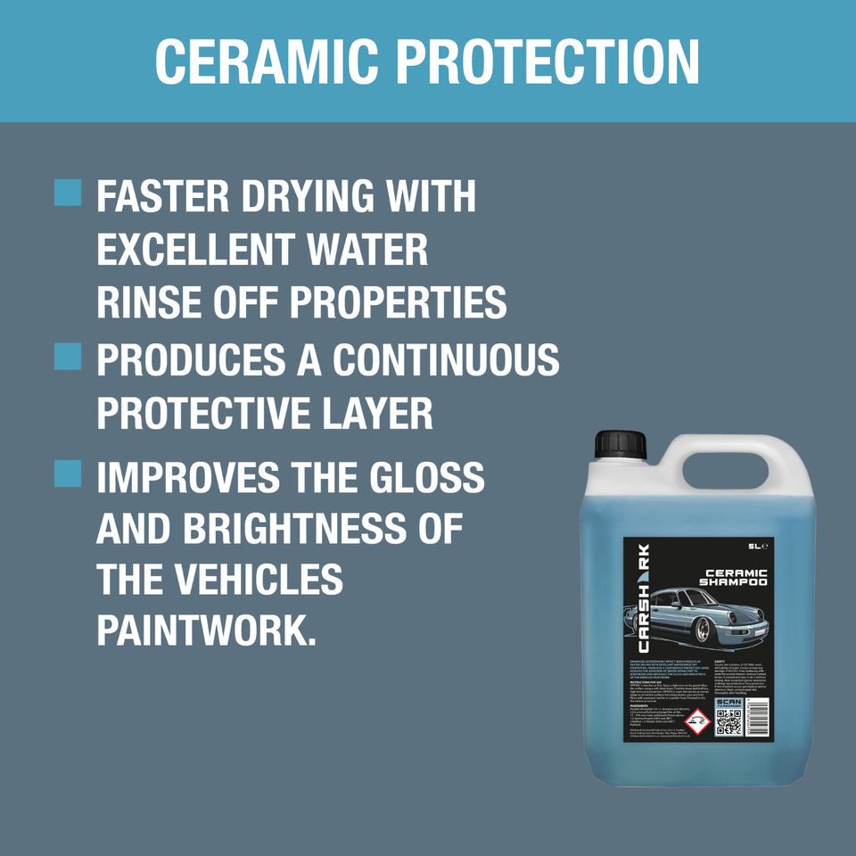 Ceramic Car Shampoo 5 L, Hydrophobic Effect, Protective Layer, CARSHARK ...