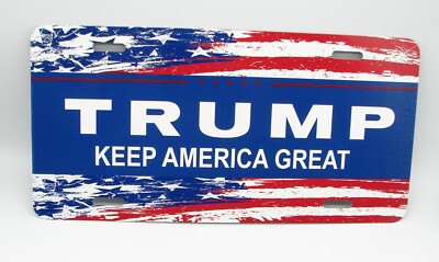 MAGA TRUMP 2024 KEEP AMERICA GREAT METAL CAR NOVELTY LICENSE PLATE AUTO ...