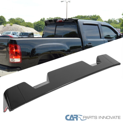 Fits 08-14 GMC Sierra 2500HD 3500HD Glossy Black Roof Rear Cab Spoiler ...