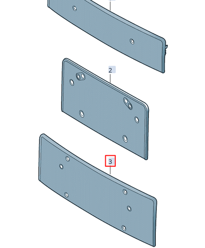 AUDI R8 4S Front Bumper License Plate Number Holder 4S0807287H9B9 NEW ...