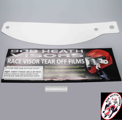 AGV XVENT, TITECH, GPTECH VISOR TEAR OFFS CLEAR, BHV T002, PACK OF 30 ...